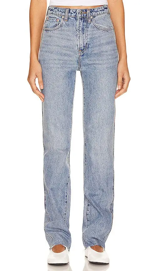 GRLFRND Sara Super High Rise Straight Jeans - Wave Hill