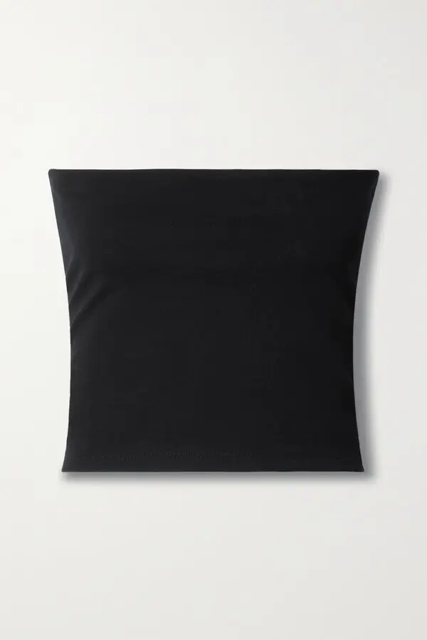 LESET Rio Strapless Cropped Top - Black