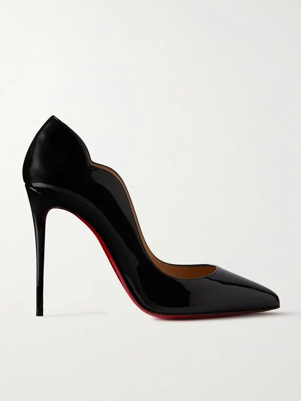 CHRISTIAN LOUBOUTIN Hot Chick 100 Patent-leather Pumps - Black