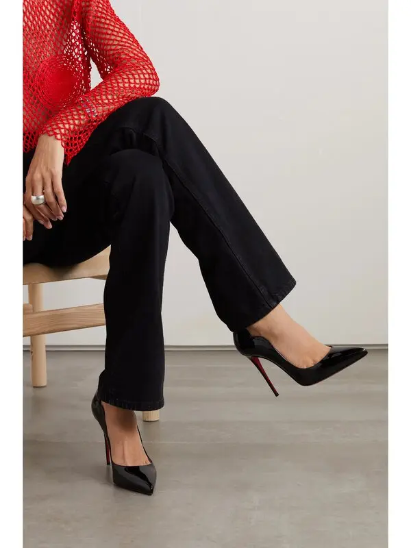 CHRISTIAN LOUBOUTIN Hot Chick 100 Patent-leather Pumps - Black