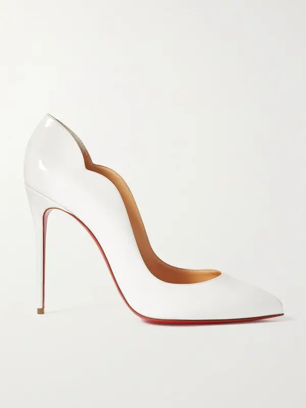 CHRISTIAN LOUBOUTIN Hot Chick 100 Patent-leather Pumps - White