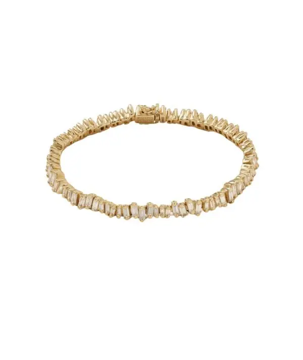 SUZANNE KALAN 18-karat Diamond Tennis Bracelet - Gold