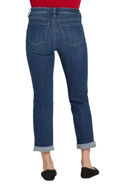 NYDJ Sheri Cuffed Straight Leg Jeans - Louvre Sapphire