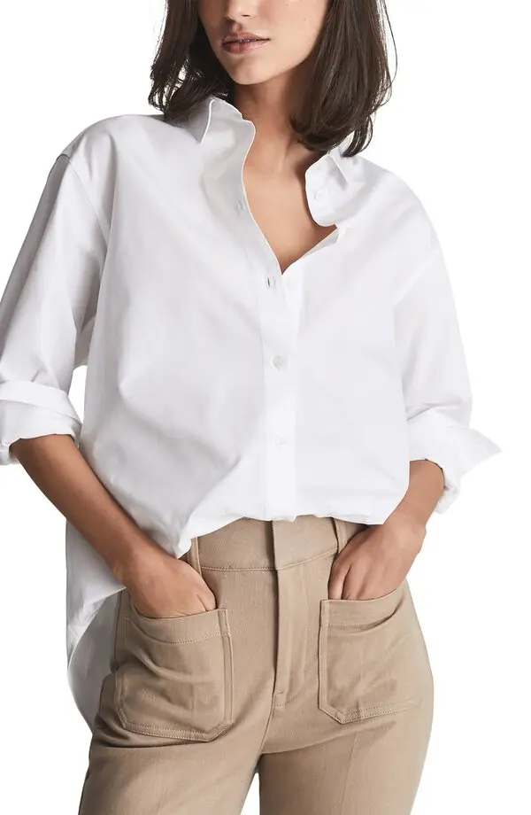 REISS Jenny Cotton Button-up Shirt
