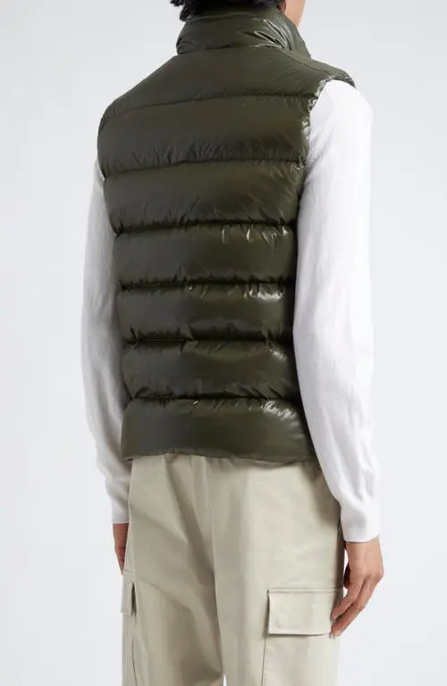 Moncler Tibb Down Puffer Vest - Olive Green