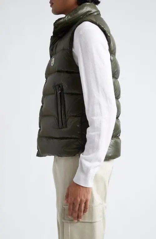 Moncler Tibb Down Puffer Vest - Olive Green