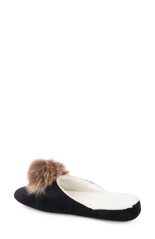 PATRICIA GREEN Pretty Pouf Slipper - Black/tan