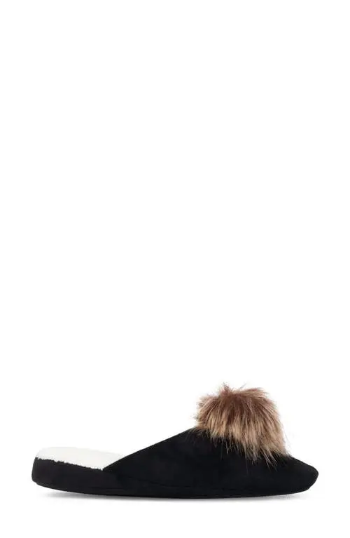 PATRICIA GREEN Pretty Pouf Slipper - Black/tan