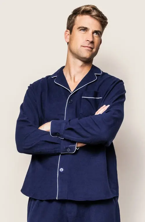 PETITE PLUME Classic Flannel Pajama Set - Navy