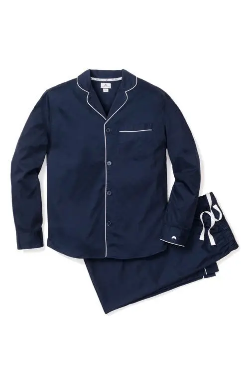 PETITE PLUME Classic Flannel Pajama Set - Navy