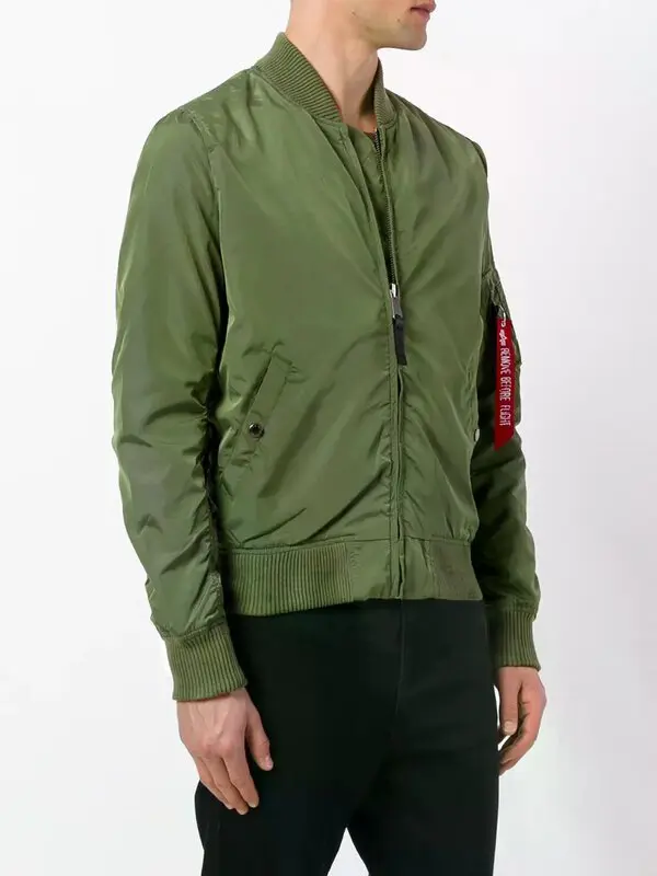 Alpha Industries Zip-pocket Bomber Jacket - Green