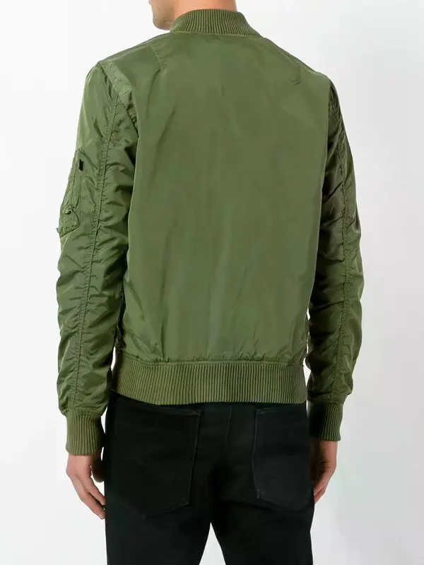 Alpha Industries Zip-pocket Bomber Jacket - Green