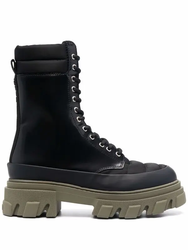 GANNI Lace-up Lug Sole Boots