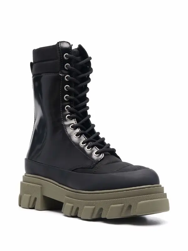 GANNI Lace-up Lug Sole Boots