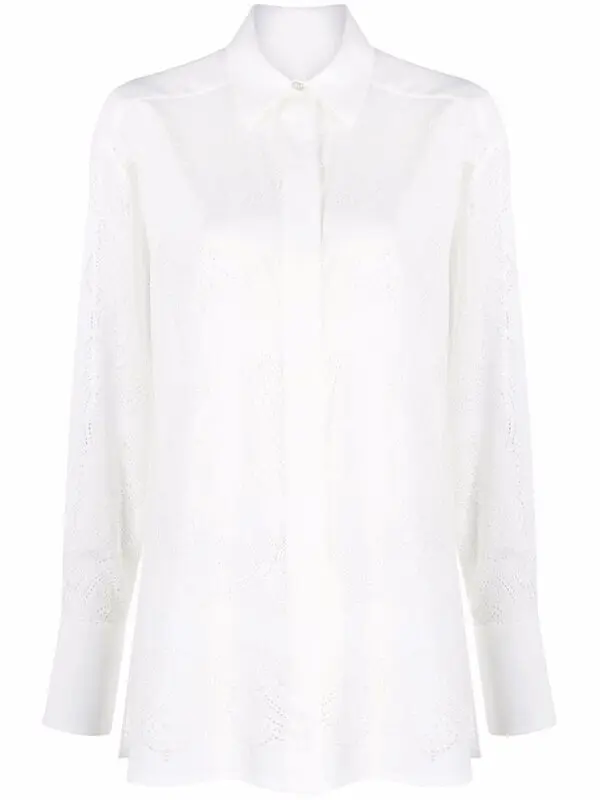 Givenchy Perforated Long-sleeve Shirt