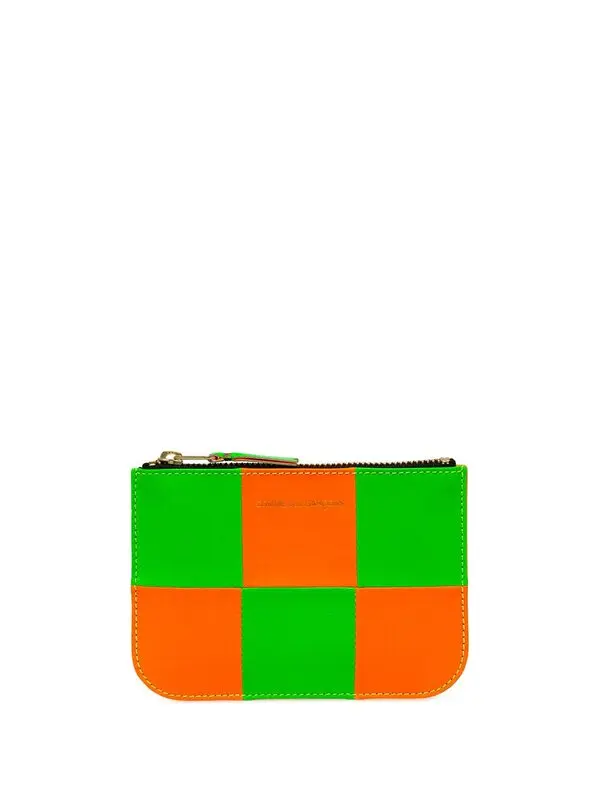 Comme Des Garçons Fluo Square Zipped Pouch - Green