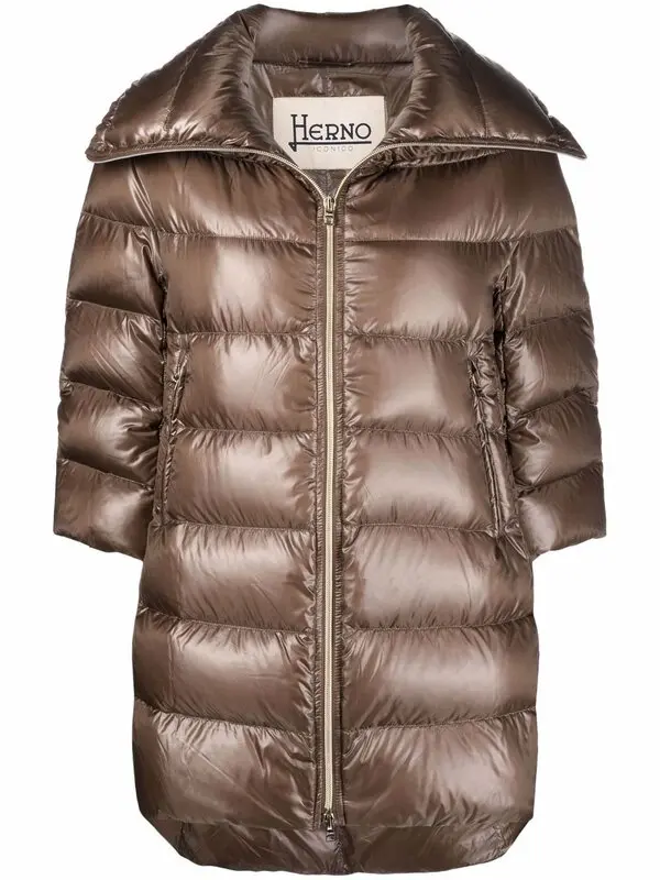 Herno Cleofe Cropped Sleeve Jacket