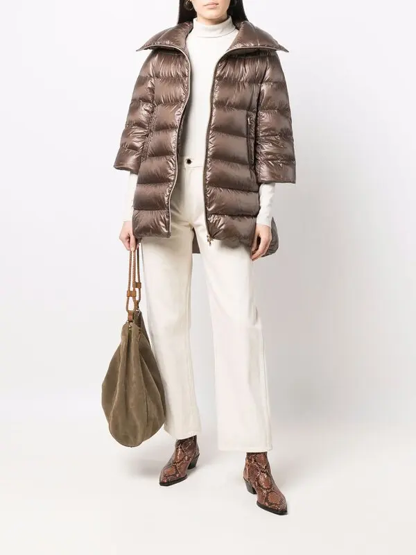 Herno Cleofe Cropped Sleeve Jacket