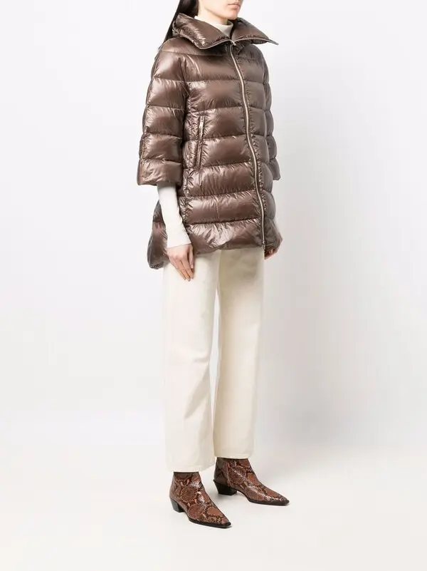 Herno Cleofe Cropped Sleeve Jacket