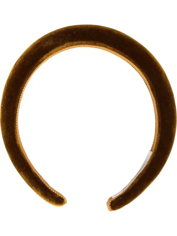 JENNIFER BEHR Tori Velvet Headband - Yellow