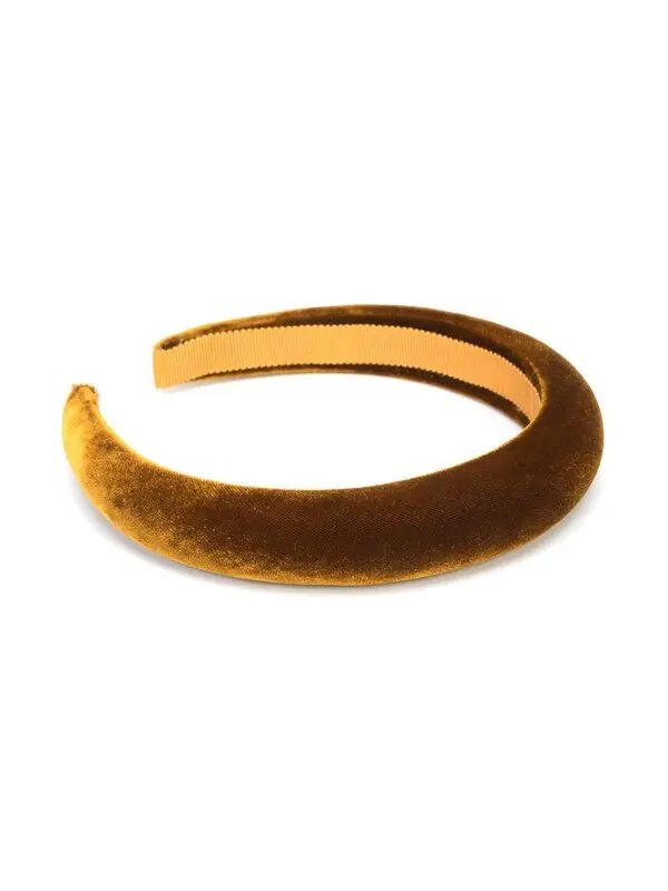 JENNIFER BEHR Tori Velvet Headband - Yellow