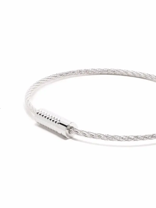 Le Gramme 9g Pyramid Cable Bracelet