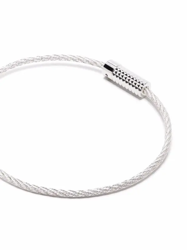 Le Gramme 9g Pyramid Cable Bracelet