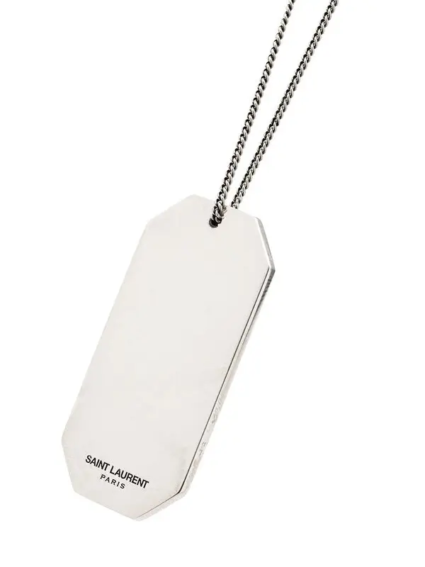Saint Laurent Logo Tag Necklace
