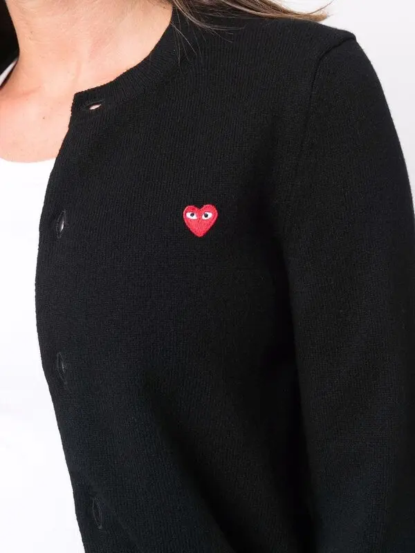 Play Comme Des Garcon Logo-patch Cardigan