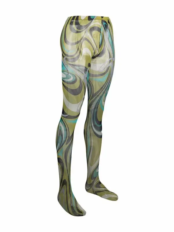 Emilio Pucci Semi-sheer Graphic-print Tights