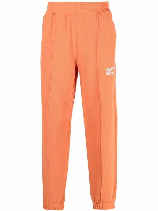 Helmut Lang Logo-print Tapered Joggers - Orange