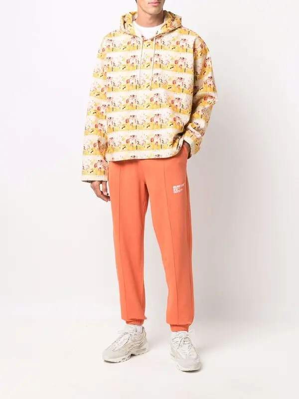 Helmut Lang Logo-print Tapered Joggers - Orange