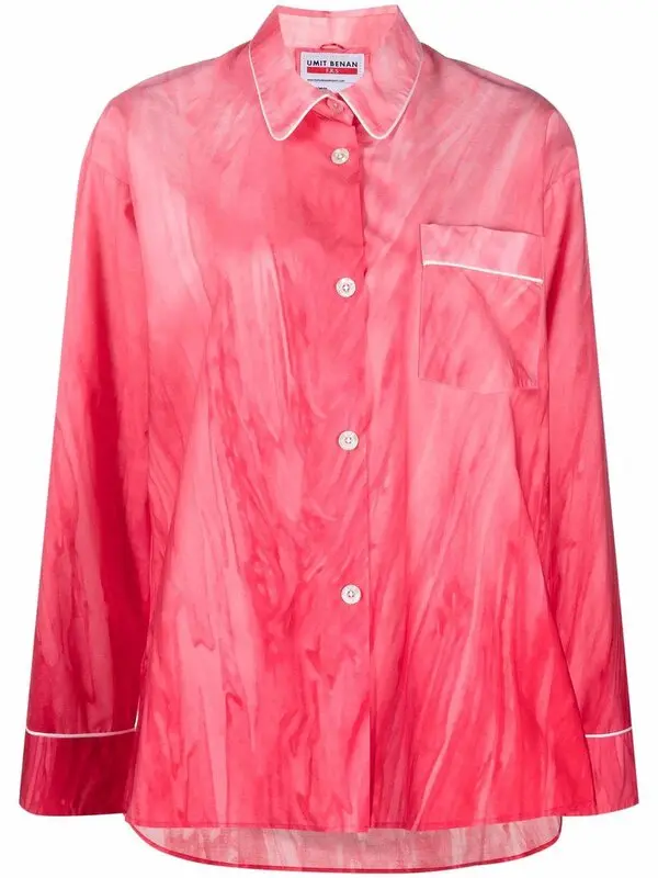 F.R.S FOR RESTLESS SLEEPERS Pipe-trim Pajama Shirt - Pink
