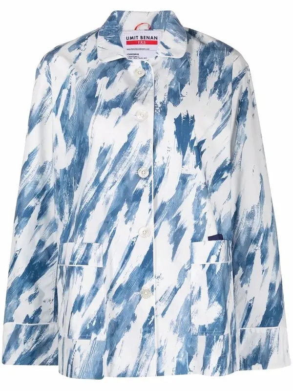 F.R.S FOR RESTLESS SLEEPERS Graphic-print Pajama Shirt - Blue