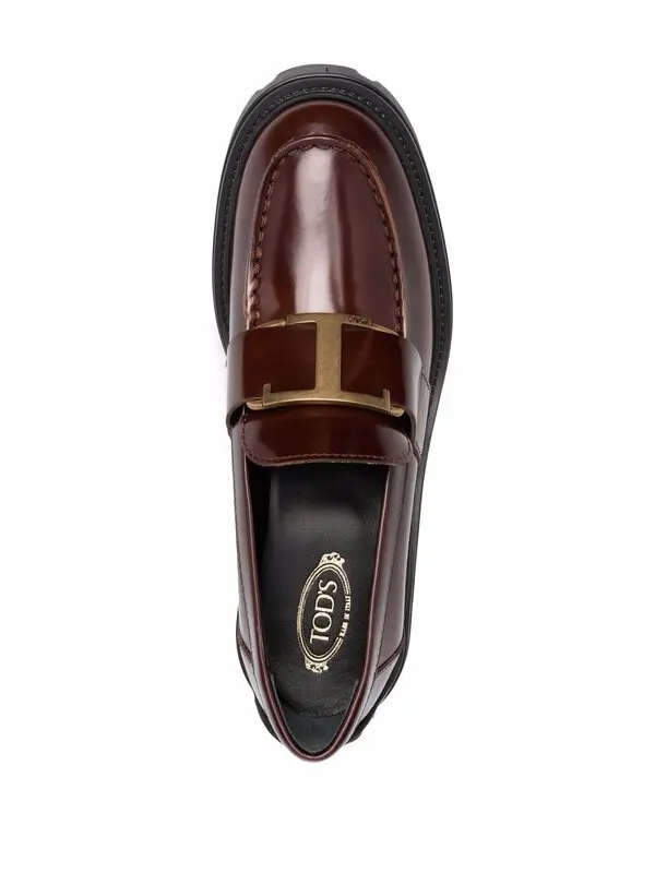 TOD'S Block-heel Leather Loafers
