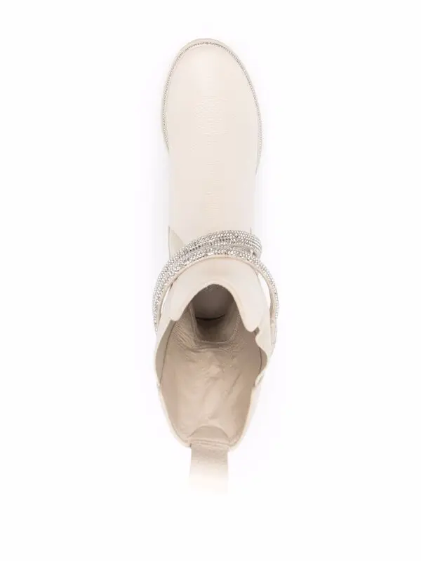 Rene Caovilla Rhinestone Snake Boots