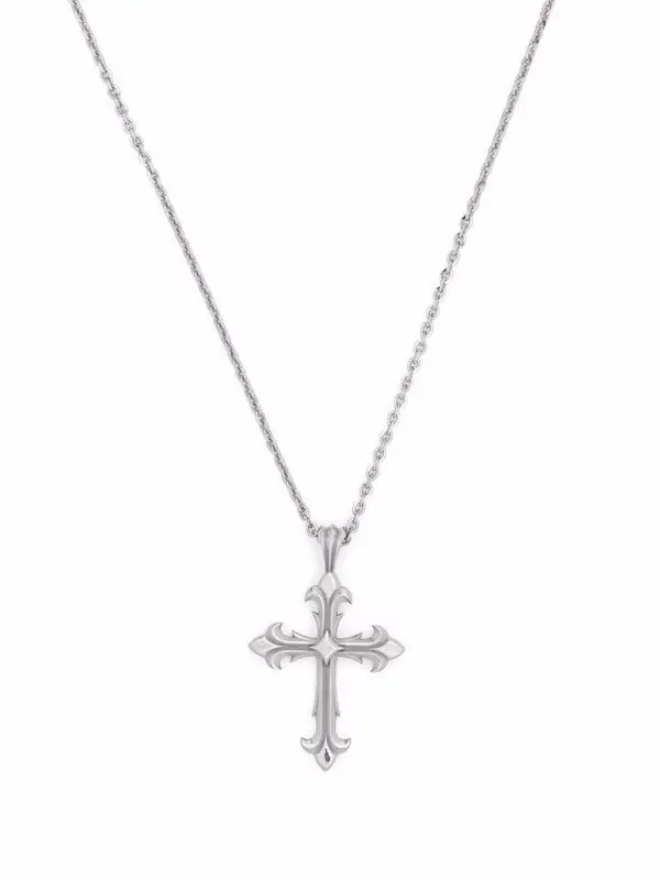 Emanuele Bicocchi Fleury Cross Necklace - Silver