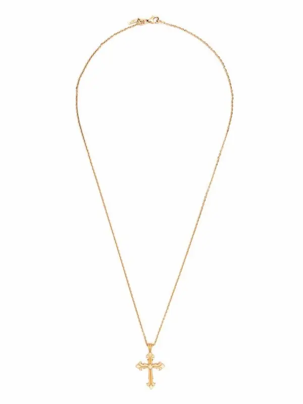 Emanuele Bicocchi Fleury Cross Pendant Necklace - Gold