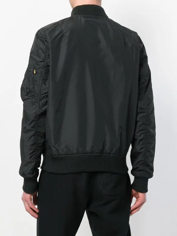 Alpha Industries Zipped Bomber Jacket - Black
