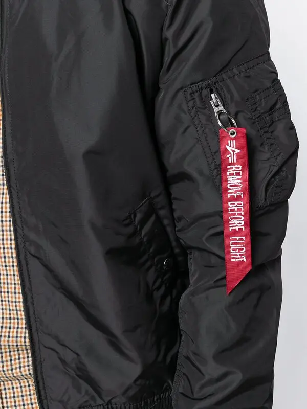 Alpha Industries Zipped Bomber Jacket - Black