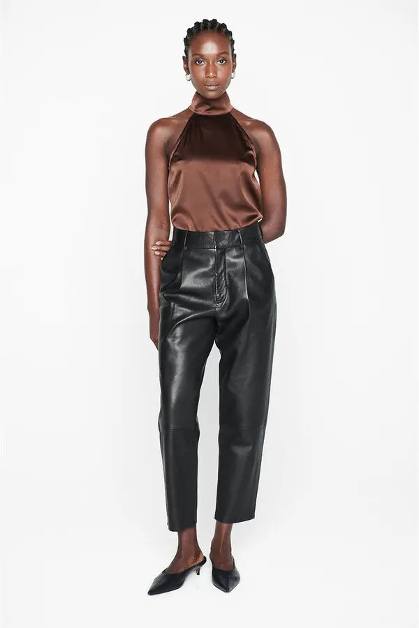 Buy ANINE BING Sylvia Top - Brown At 75% Off | Editorialist