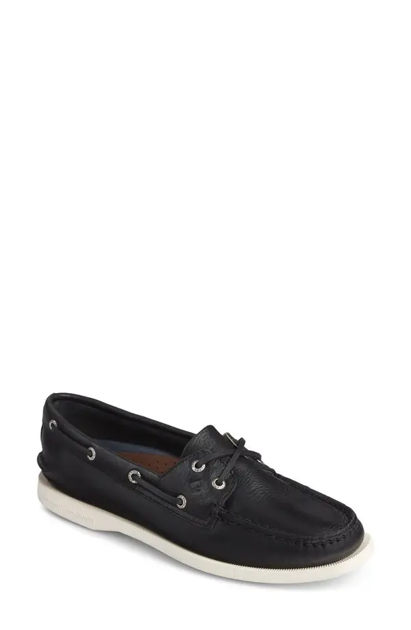 Sperry Authentic Original Boat Shoe - Black/ Black Leather