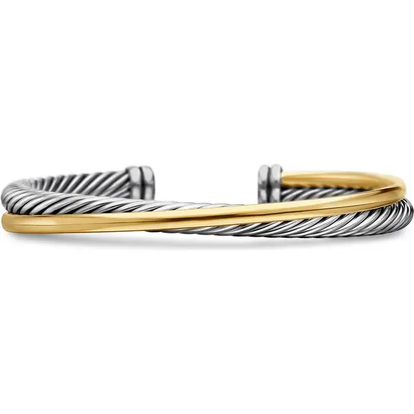 David Yurman Crossover Two-row Cuff Bracelet - Yellow Gold Ss