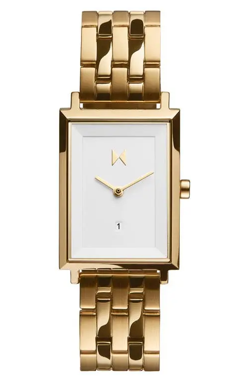 MVMT Signature Square Bracelet Watch - Gold/white/gold