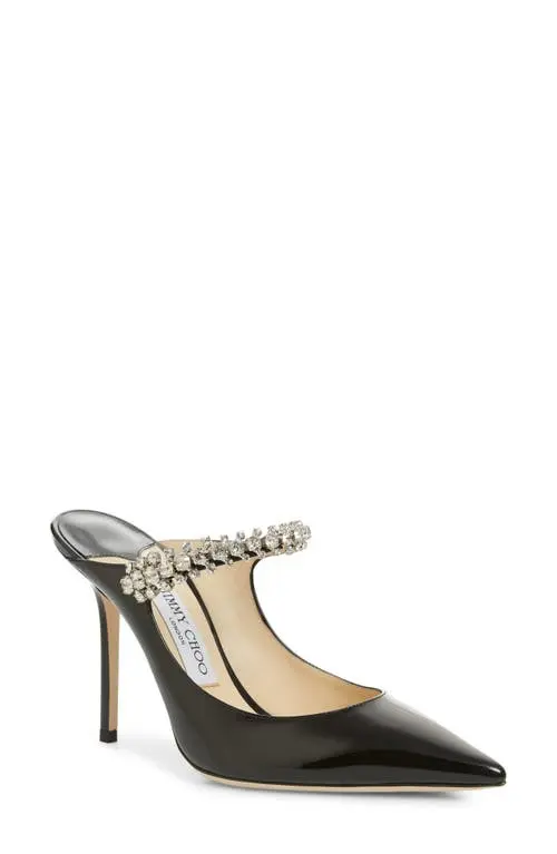 JIMMY CHOO Bing Crystal Mule - Black
