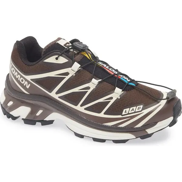SALOMON Gender Inclusive Xt-6 Sneaker - Black Coffee/roast/vanila