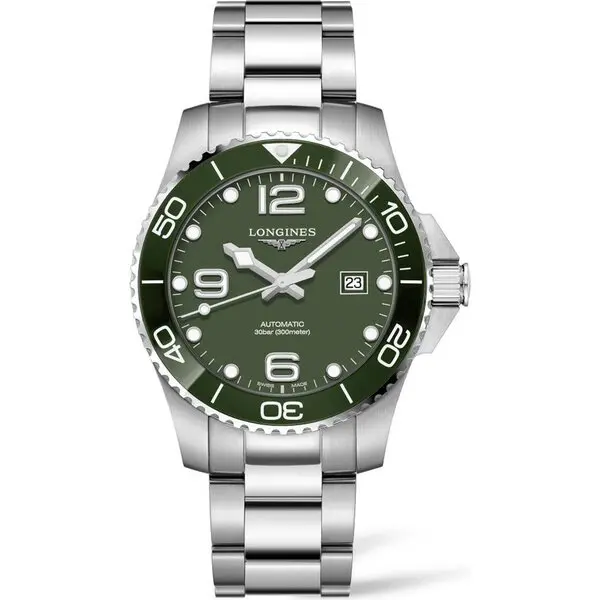 LONGINES Hydroconquest Two-tone Automatic Diver Watch - Green/silver