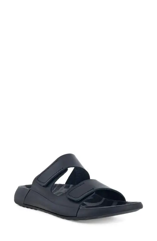 Ecco Cozmo Slide Sandal - Black Leather