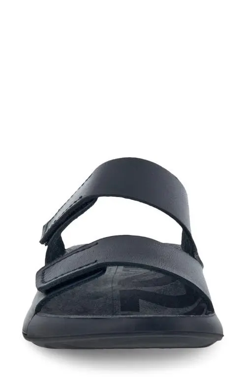 Ecco Cozmo Slide Sandal - Black Leather