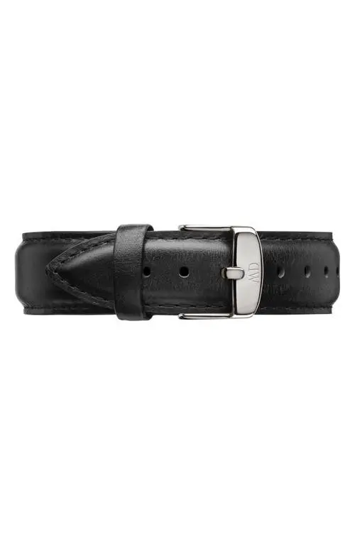 DANIEL WELLINGTON Classic Sheffield Strap Watch - Silver/ Black